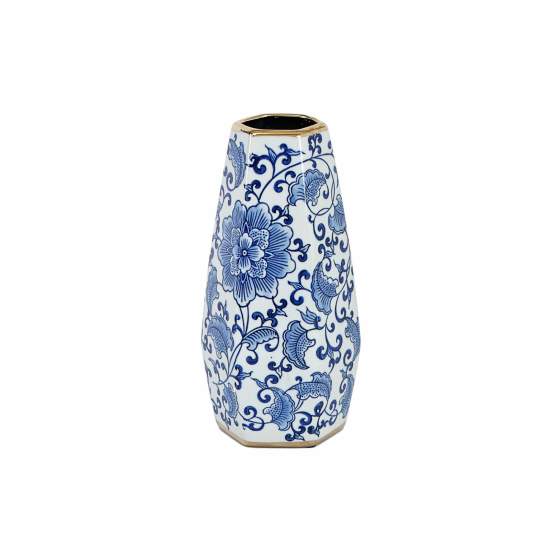 Karaca Home Blue White Vera Vase 26 cm