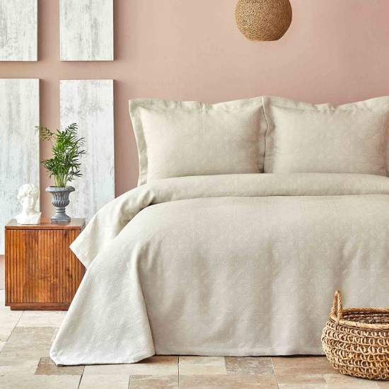 Karaca Home Back To Basic Beige Double Bedspread