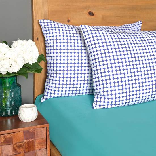Sarah Anderson Ronie Mint 100% Cotton Double Elastic Bed Sheet Set