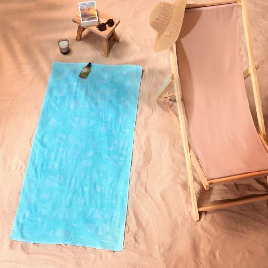 Sarah Anderson Leaf Beach Towel Mint