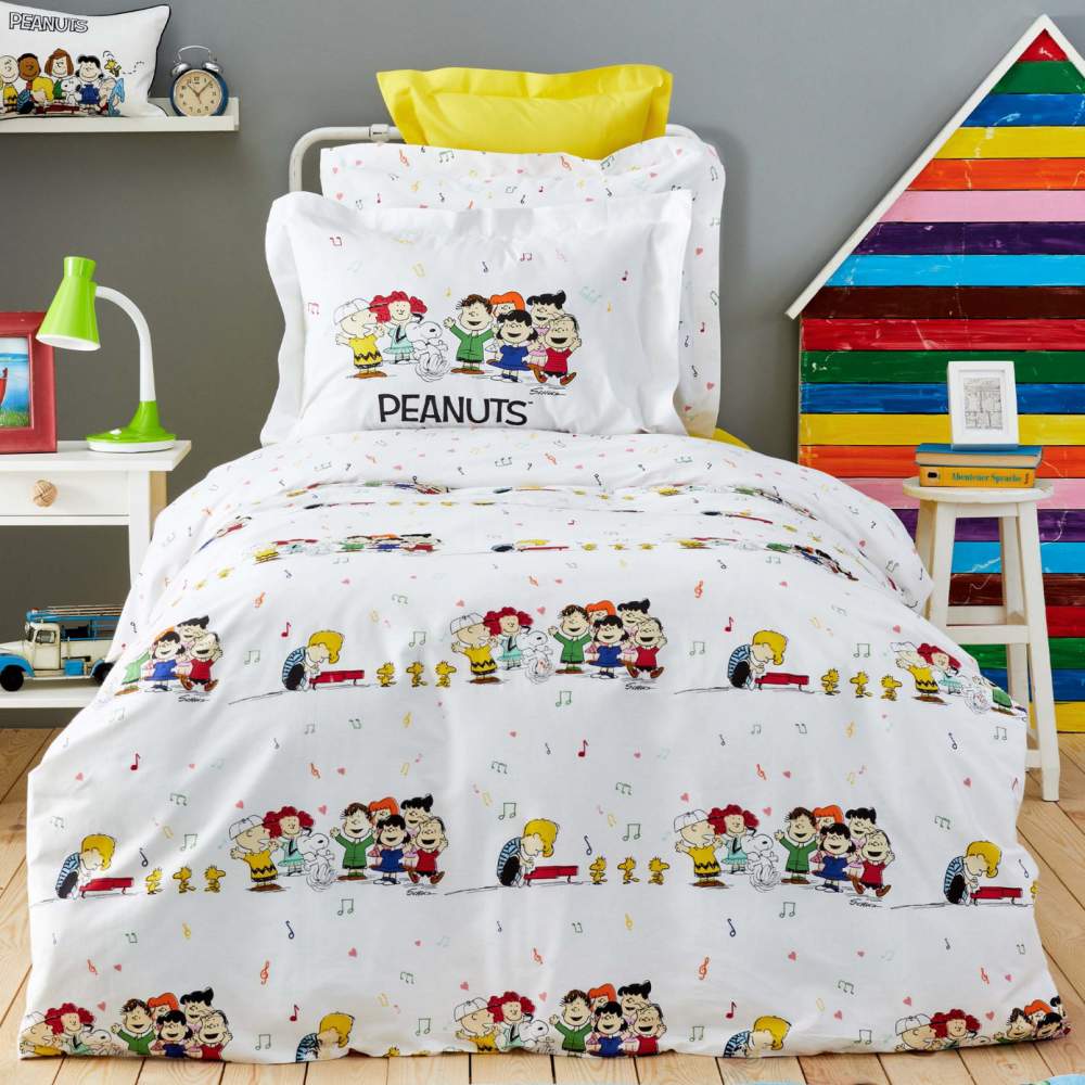 Peanuts by Karaca Home Musical Single 100% Cotton Duvet Cover Set
