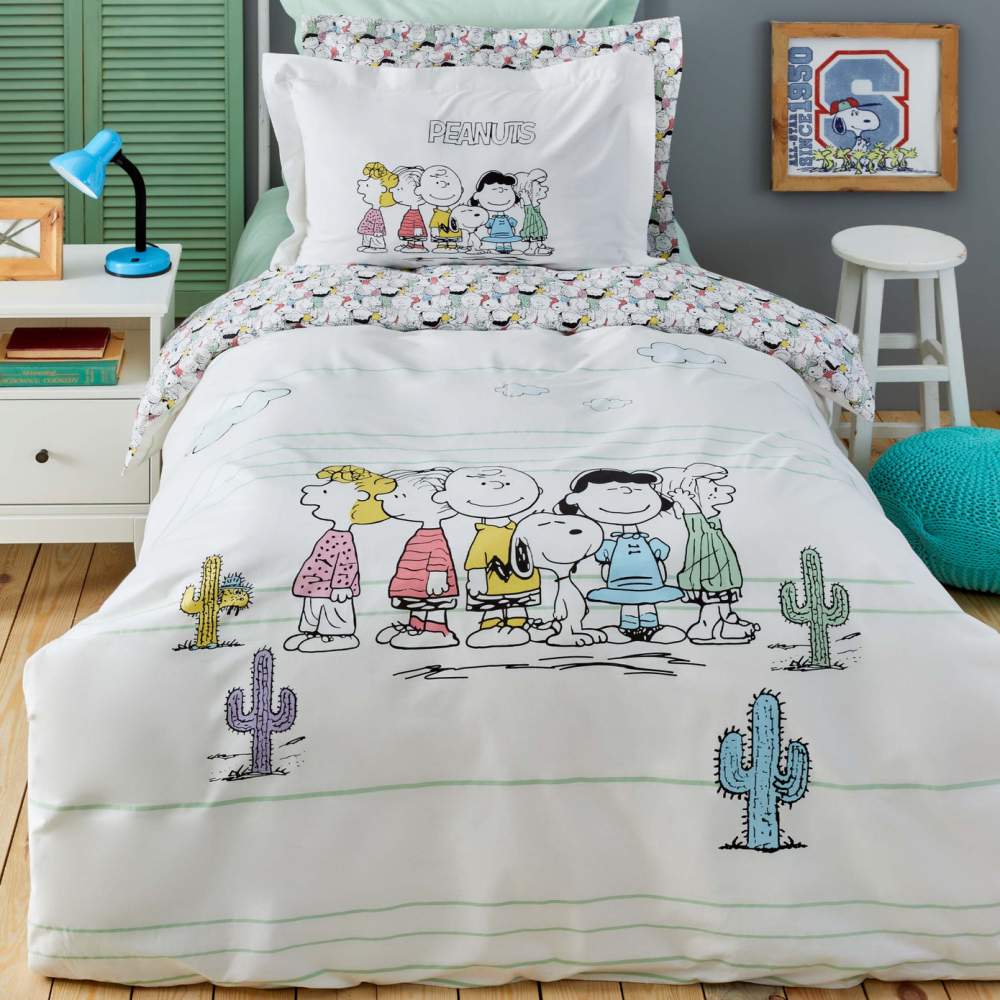 Peanuts by Karaca Home Cactus Single 100% Cotton Duvet Cover Set