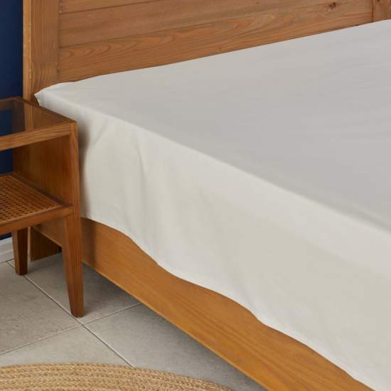 Nautica Home Beige 100% Cotton Single Bed Sheet