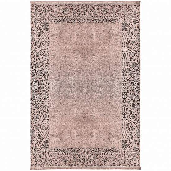 Cashmere Carpet Viscose Premium Damask Mink 80x300 cm