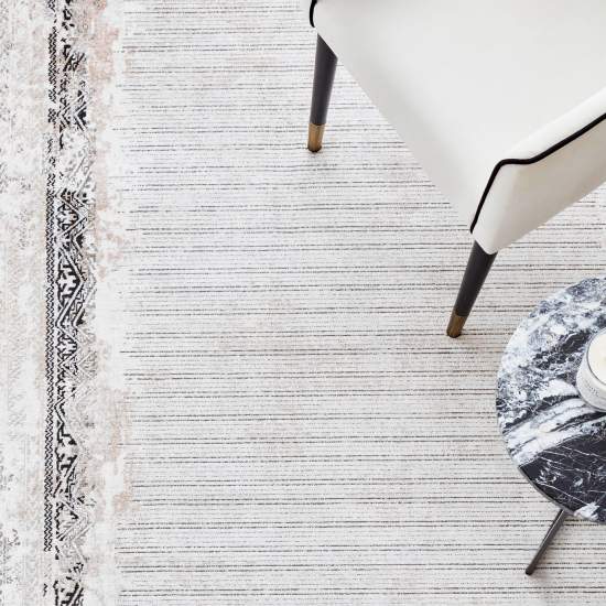 Cashmere Carpet Viscose Elegance Silver 120x180cm Carpet