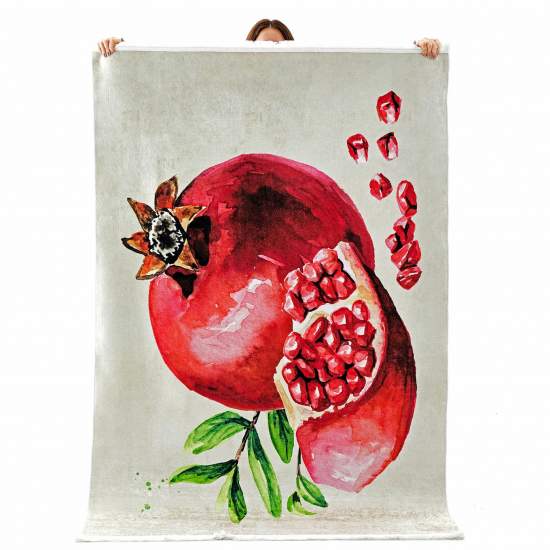 Cashmere Carpet Decorative Art Kitchen Pomegranate 80x150 cm
