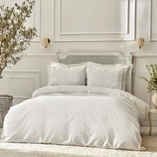 Karaca Home White Collection Quin Double Lacy Duvet Cover Set White