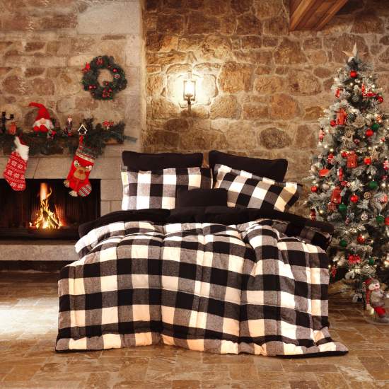 Karaca Home Mountain Black and White Single Cozy Comfort