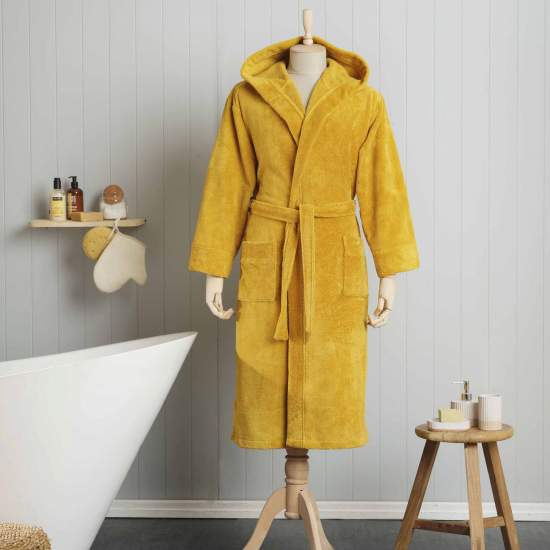 Karaca Home Motto Mustard Triga Bathrobe S/M