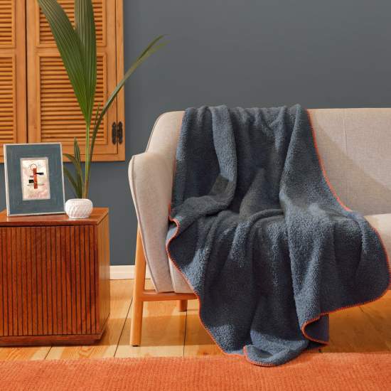 Karaca Home Faye Indigo Throw Blanket 115x160 cm