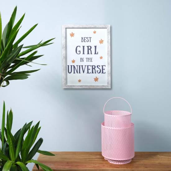 Karaca Home Best Girl in the Universe Framed Poster Painting