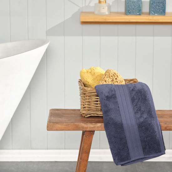 Karaca Home Aquasoft Face Towel 100% Cotton 50x90 cm Navy Blue
