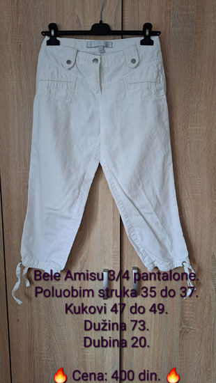 Bele Amisu kratke pantalone