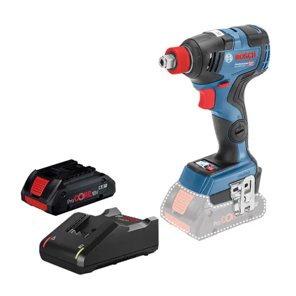 Bosch Akumulatorski udarni odvrtač GDX 18V-200 C, 18V 4,0 Ah ProCORE + GAL 18V-40