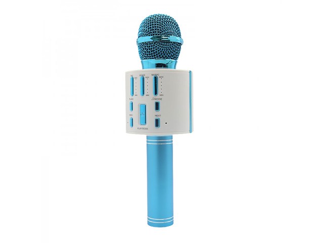 Mikrofon Bluetooth V8 plavi
