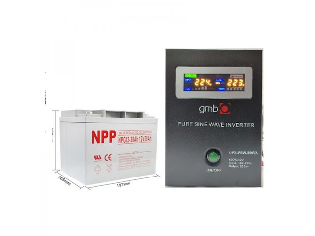 UPS-PSW-800VA + NPP NPG12V-38Ah