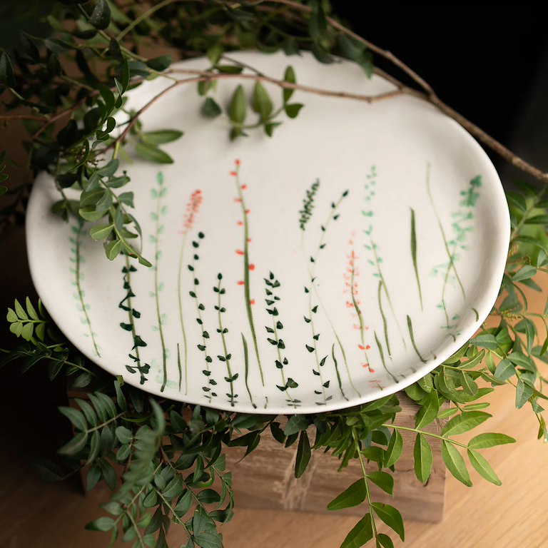 Šuma Grande Serving Plate, 30cm - Meadow