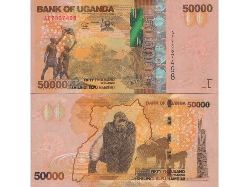 UGANDA 50.000 Shilingi 2010 UNC, P-54