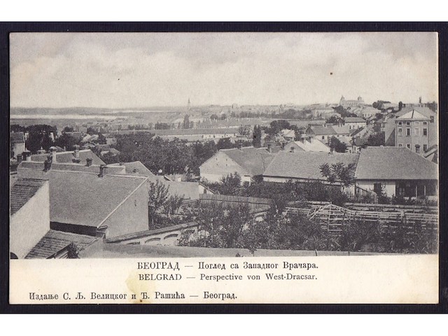 BEOGRAD pogled sa vracara c.1900