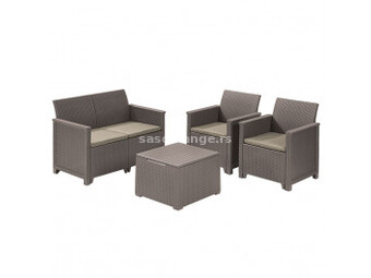 KETER Bastenski set Elodie 2 seater sa box stolom kapucino CU 254091