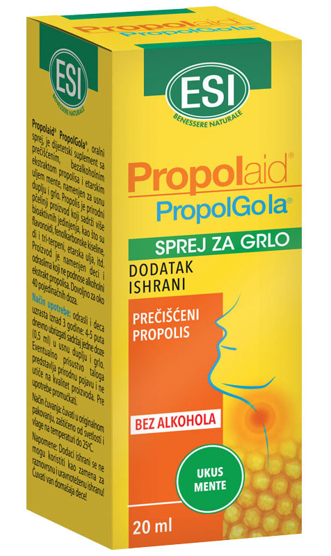 ESI Propolaid® PropolGola® sprej za grlo 20ml