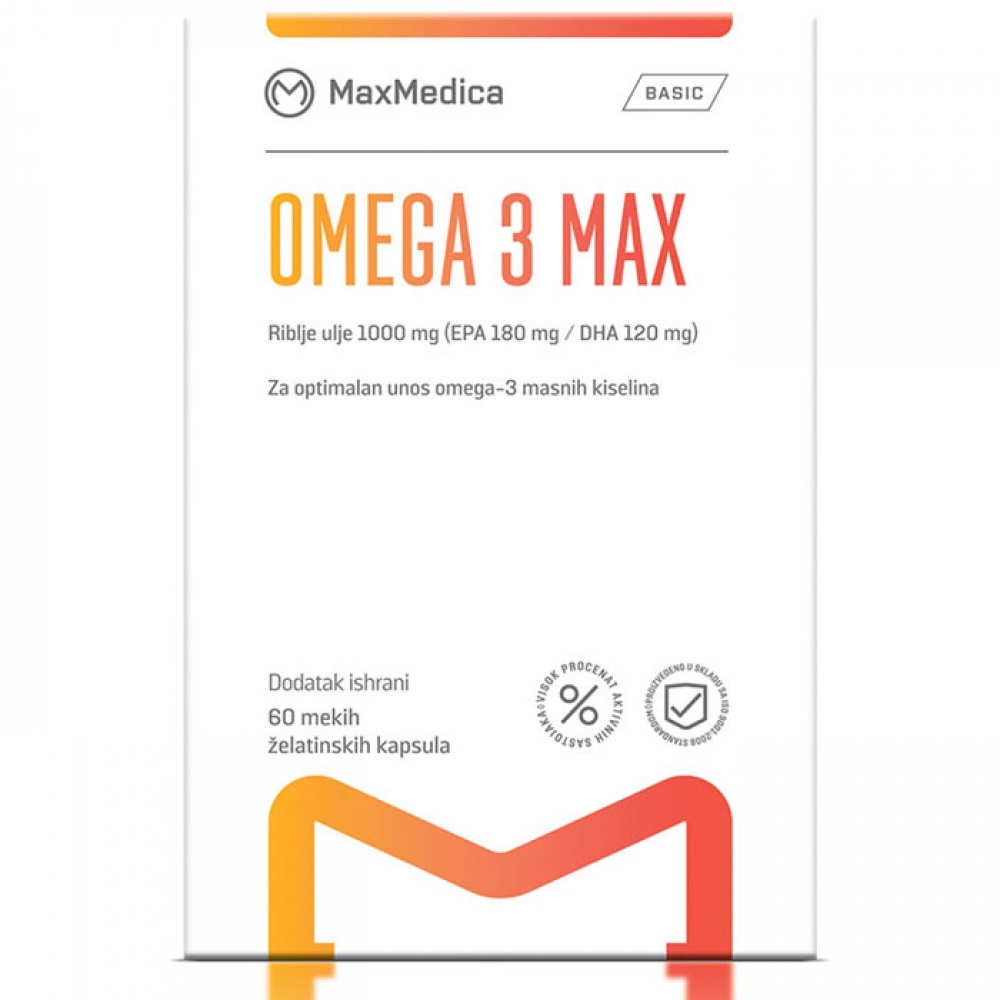 MAXMEDICA OMEGA 3 MAX KAPSULE 60 X1000mg