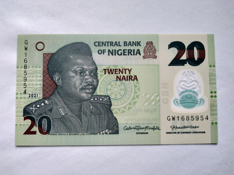 Nigerija 20 naira,2021 god.UNC, polimer