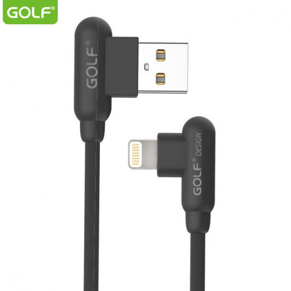 USB kabl za iphone 1m 90° GOLF GC-45I crni