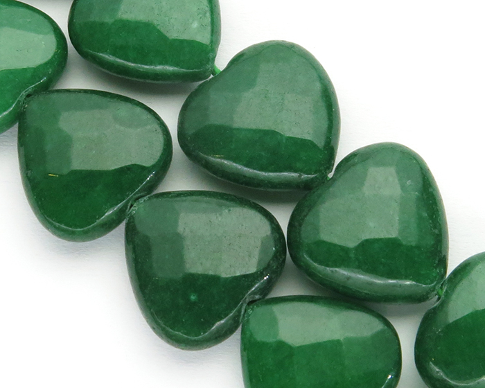 KAM_Candy Jade Zeleni 14x14mm – Facetovano srce (kom)