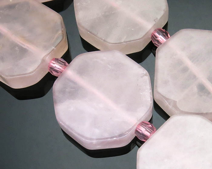 KAM_Rose Quartz 20mm – Oktagon pločice (kom)