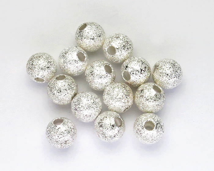 MP06_Perlica 6mm STAR DUST – Silver Plate (12kom)