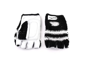 Sportske rukavice CAPRIOLO - retro crochet dizajn XL crne