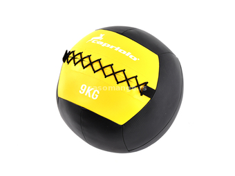 Lopta "wall ball" 9kg crno-žuta