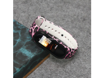 Narukvica za smart watch Xiaomi Mi Band M3/M4 leopard pink