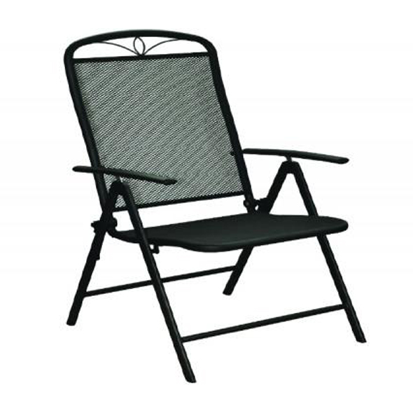Alba metalna stolica sa podešavajućim naslonom siva