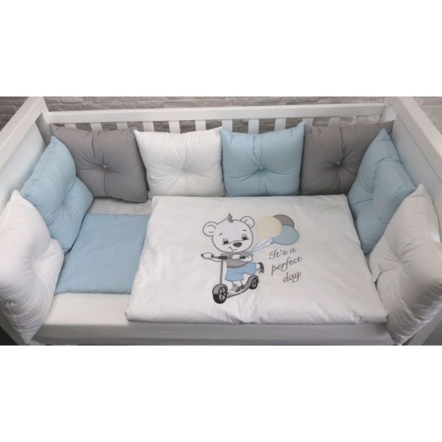 Komplet posteljina za Bebe Jastučići - Plava