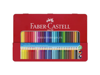 Faber Castell bojice drvene 1/36 GRIP metalna kutija