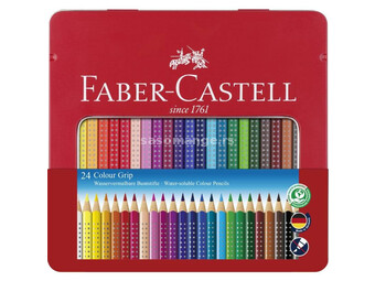 Faber Castell bojice drvene 1/24 GRIP metalna kutija