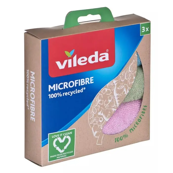 VILEDA Krpe od 100% recikliranog materijala MF 3/1 šarene