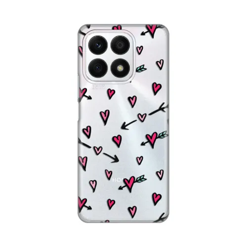 Silikonska futrola - maska print Skin za Huawei Honor X8a Heart Pattern