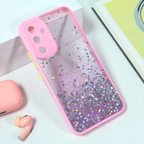 Futrola - maska Frame Glitter za Samsung A546B Galaxy A54 5G roze