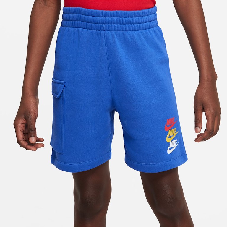 Nike B NSW SI FLC CARGO SHORT, dečji šorc, plava