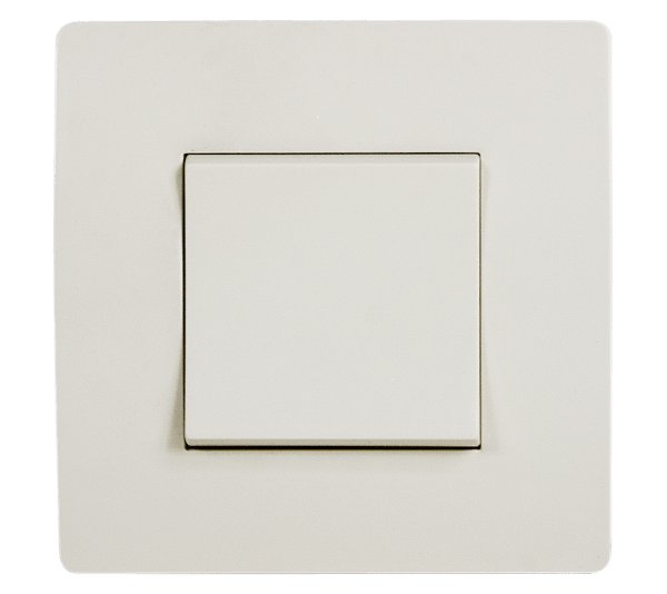 BASIC TG101 1 BUTTON 1 WAY SWITCH CREAM