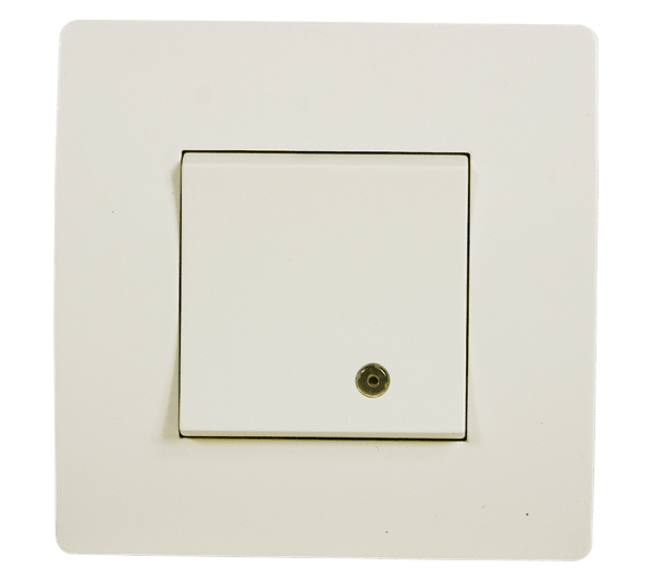 BASIC TG114 1 BUTTON 1 WAY SWITCH WITH LIGHT CREAM