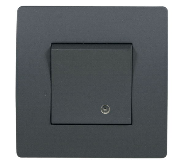 BASIC TG114 1 BUTTON 1 WAY SWITCH WITH LIGHT GRAPHITE