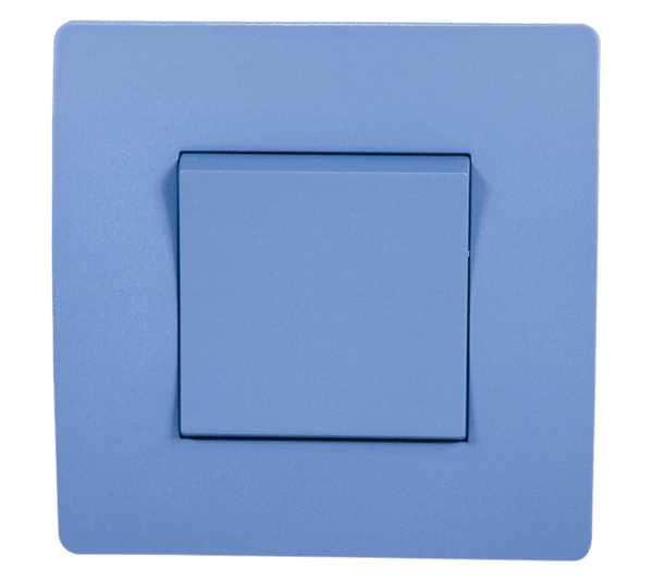 BASIC TG115 1 BUTTON CROSS WAY SWITCH BLUE