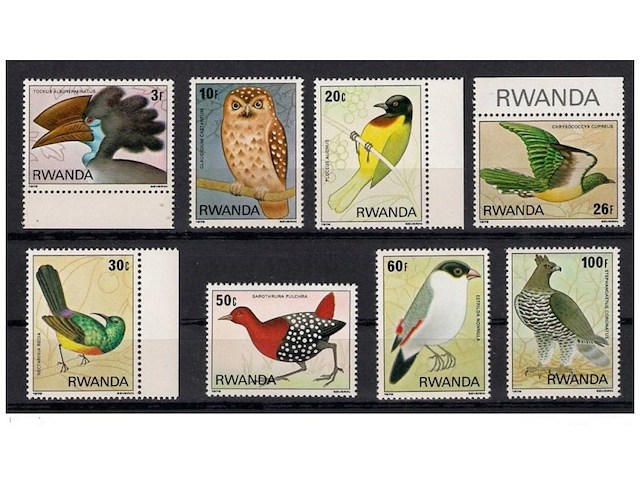 or Rwanda 1979. Ptice,cista serija Ruanda