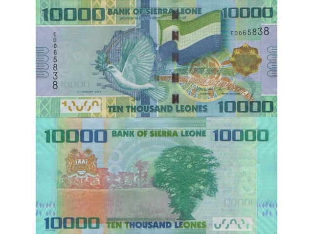 SIERRA LEONE 10.000 Leones 2013 UNC, P-33