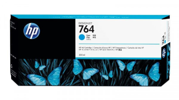 HP 764 300-ml Cyan Ink Cartridge za Designjet T3500 C1Q13A
