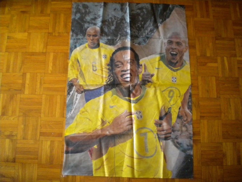 RONALDINHO, RONALDO, R. CARLOS Brasil, baner